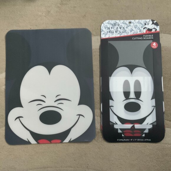 Disney | Kitchen | Mickey Mouse Flexible Cutting Boards 4 Pack Large ...
